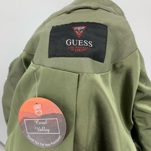 Guess | Jackets & Coats | Guess Leather Green Jacket | Poshmark